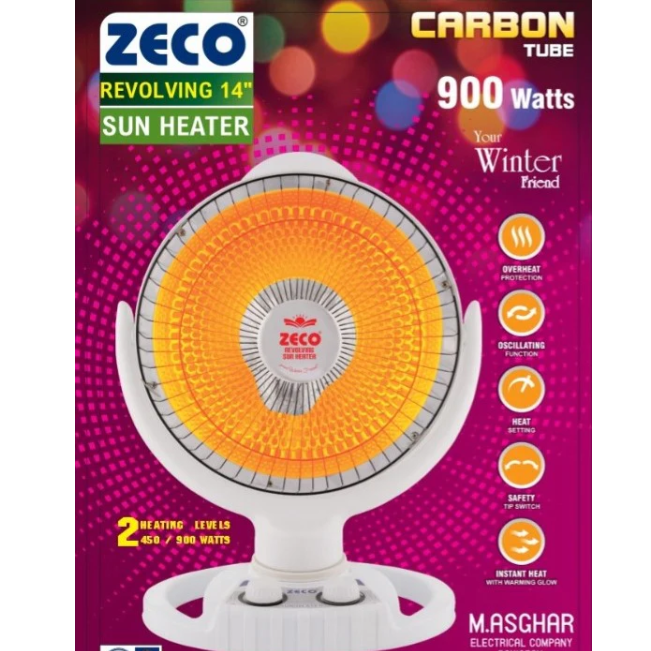 ZECO REVOLVING 14" SUN HEATER – Pak Friends Enterprises