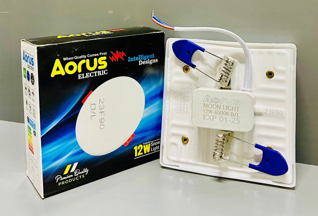 PACK OF 3 AORUS LED MOON LIGHT 12W ROUND - Pak Friends Enterprises