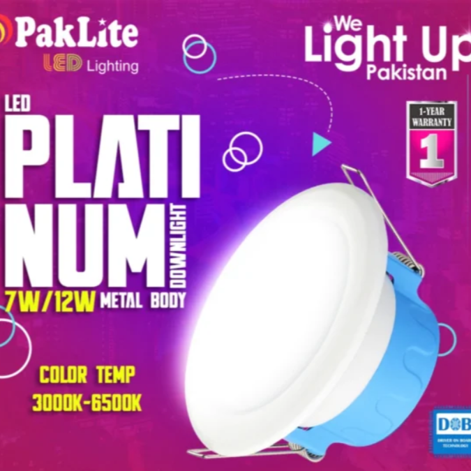 Pack of 3 LED DL Platinum 12W 3" - Pak Friends Enterprises