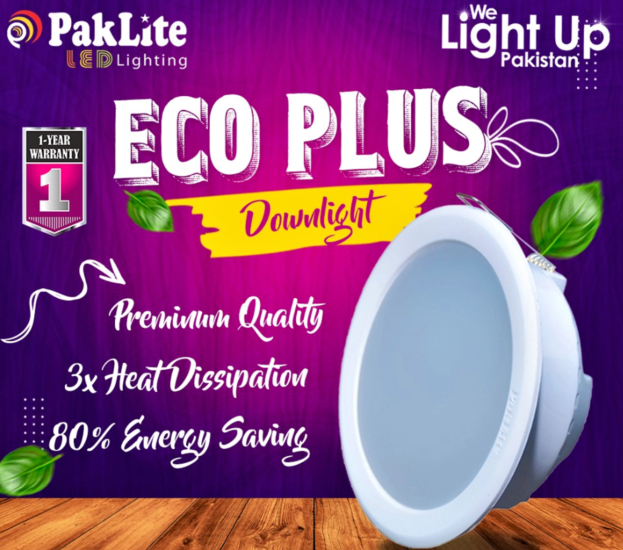 Pack of 3 Paklite SMD Eco Plus DL 12W 4" - Pak Friends Enterprises